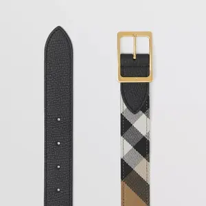 Burberry Double-sided Checked Belt With Buckle