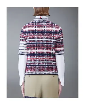 Thom Browne Tartan Jacquard Knit Top