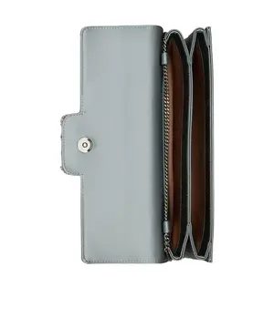 ROGER VIVIER Efflorescence Clutch In Satin - Grey