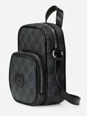 Gucci Logo-patch Zip-fastening Backpack - Black