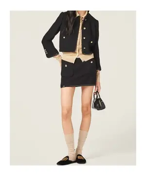 Miu Miu Sequin-trim Mini Skirt
