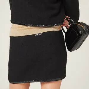 Miu Miu Sequin-trim Mini Skirt