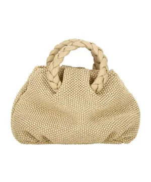 Hereu Medium Bombon Braided-handle Woven Tote Bag