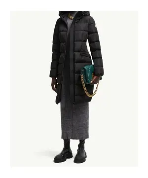 Moncler Avocette Hooded Long Puffer Jacket - Black