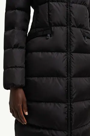 Moncler Avocette Hooded Long Puffer Jacket - Black