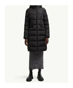 Moncler Avocette Hooded Long Puffer Jacket - Black
