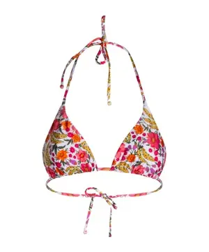Farm Rio Floral Tie Triangle Bikini Top - Multicolor