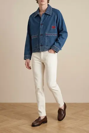 BODE Embroidered Denim Jacket - No