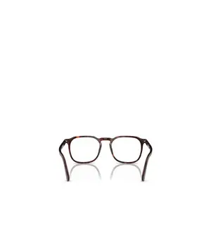 Persol Rectangular Flat Mirror Eyeglasses - Black