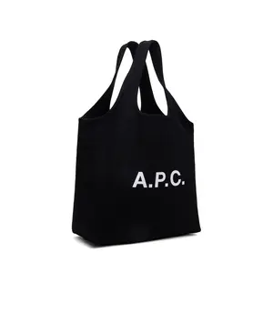 A.p.c. Ninon Tote Bag With Logo Print - Black