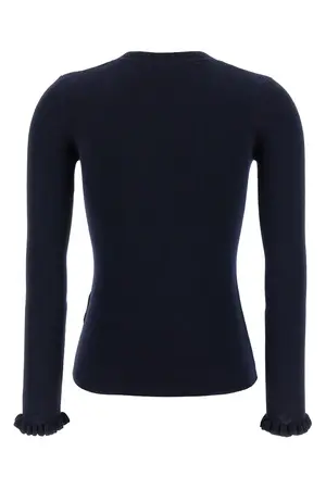 Valentino Garavani V-neck Wool Sweater With Embroidered Logo And Pockets