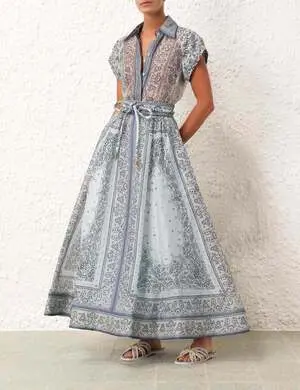 Zimmermann Matchmaker Fitted Blouse With Patch Print