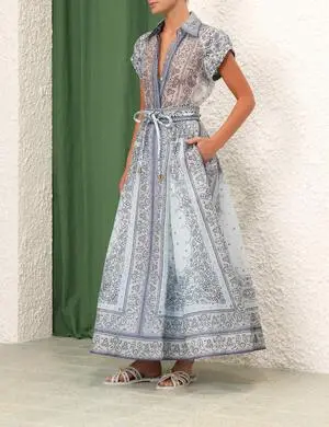 Zimmermann Matchmaker Fitted Blouse With Patch Print