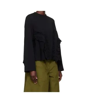 Cecilie Bahnsen Alva Ruffled Crewneck T-shirt