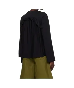 Cecilie Bahnsen Alva Ruffled Crewneck T-shirt