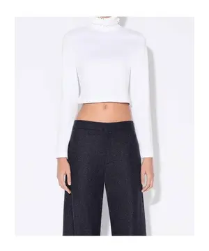 Alaïa Cropped High Neck T-shirt