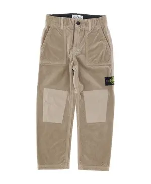 Stone Island Logo Belt Loop Casual Pants - Dove-grey