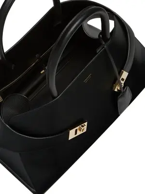 FERRAGAMO Gancini Logo Tote Bag - Black
