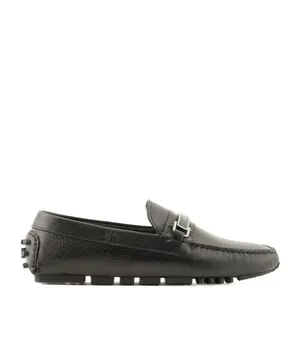 Emporio Armani Logo Plaque Slip-on Driving Loafers
