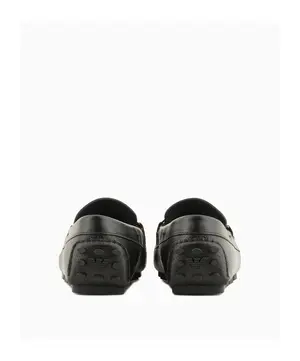 Emporio Armani Logo Plaque Slip-on Driving Loafers