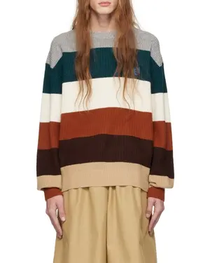 Maison Kitsuné Striped Knit Jumper