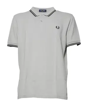 Comme Des Garçons X Fred Perry Logo-embroidered Polo Shirt - Grey