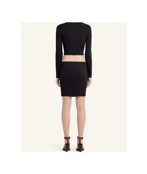 COURREGES Courrèges Ribbed Mini Skirt With Button Detail
