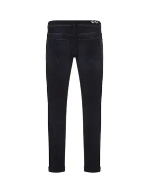 DONDUP Relaxed Fit Dark Wash Jeans - Black