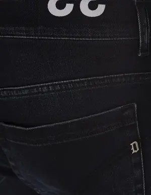 DONDUP Relaxed Fit Dark Wash Jeans - Black