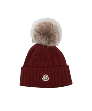 Moncler Pom-pom Beanie - Brown