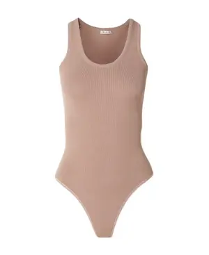 Alaïa Stretch Knit Jumpsuit - Nude