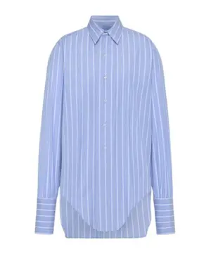 MAISON MARGIELA Striped Long-sleeve Shirt - Blue