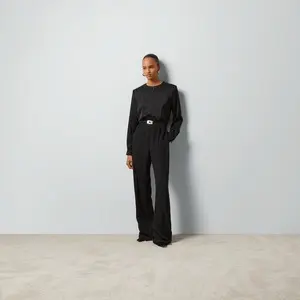 Gucci Satin Square G Belt Jumpsuit