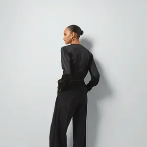 Gucci Satin Square G Belt Jumpsuit