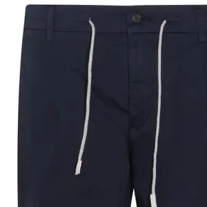 Eleventy Straight-leg Drawstring Trousers - Black