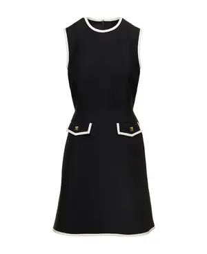 Valentino Garavani Sleeveless Crewneck Dress With Stud Detailing