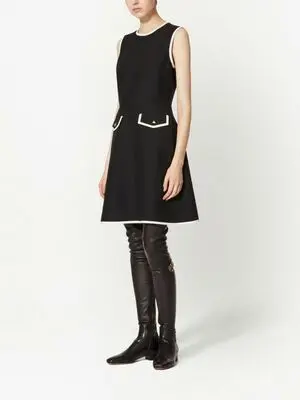 Valentino Garavani Sleeveless Crewneck Dress With Stud Detailing
