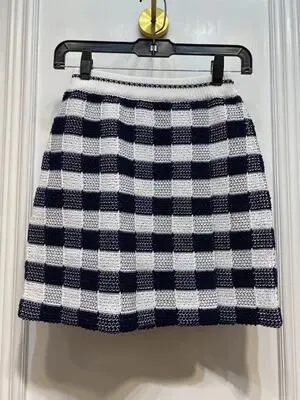 Thom Browne Gingham Check Jacquard Mini Skirt