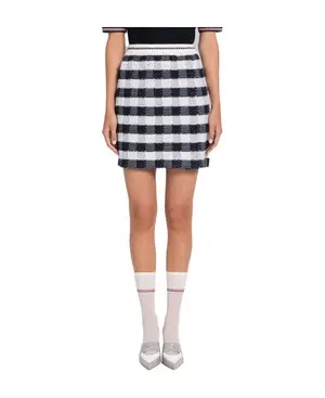 Thom Browne Gingham Check Jacquard Mini Skirt