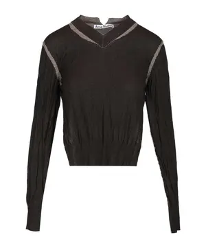 Acne Studios Wrinkled V-neck Jumper - No
