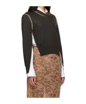 Acne Studios Wrinkled V-neck Jumper - No