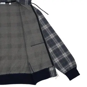 Burberry Checked Zipped Drawstring Hoodie