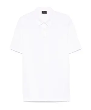 Brioni Short Sleeve Polo Shirt - White
