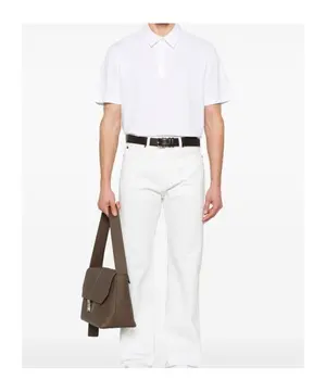 Brioni Short Sleeve Polo Shirt - White