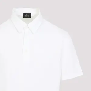Brioni Short Sleeve Polo Shirt - White