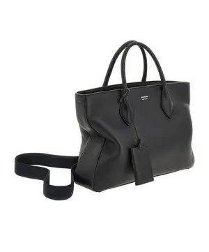 FERRAGAMO Monogram Structured Leather Tote Bag