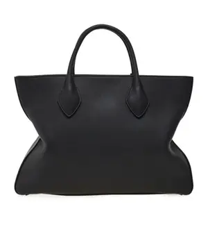FERRAGAMO Monogram Structured Leather Tote Bag