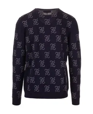 Fendi Ff Logo Pullover