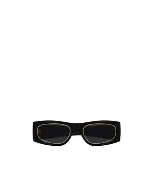Saint Laurent Rectangular Full Rim Sunglasses - Black