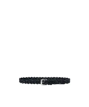 THE ROW Woven Leather Belt With Buckle - Black